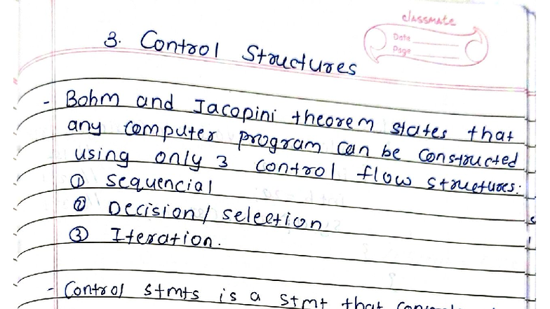 Java Control Structures: Understanding Bohm and Jacopini Theorem - Studocu
