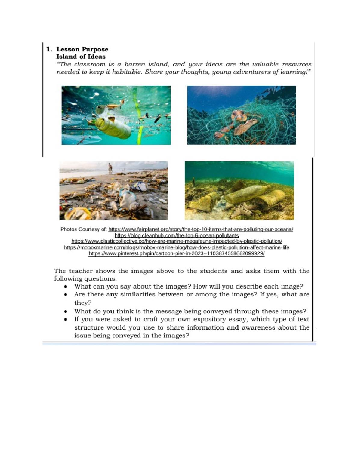 Grade 7 Activity: Brainstorming Techniques for Expository Essays - Studocu