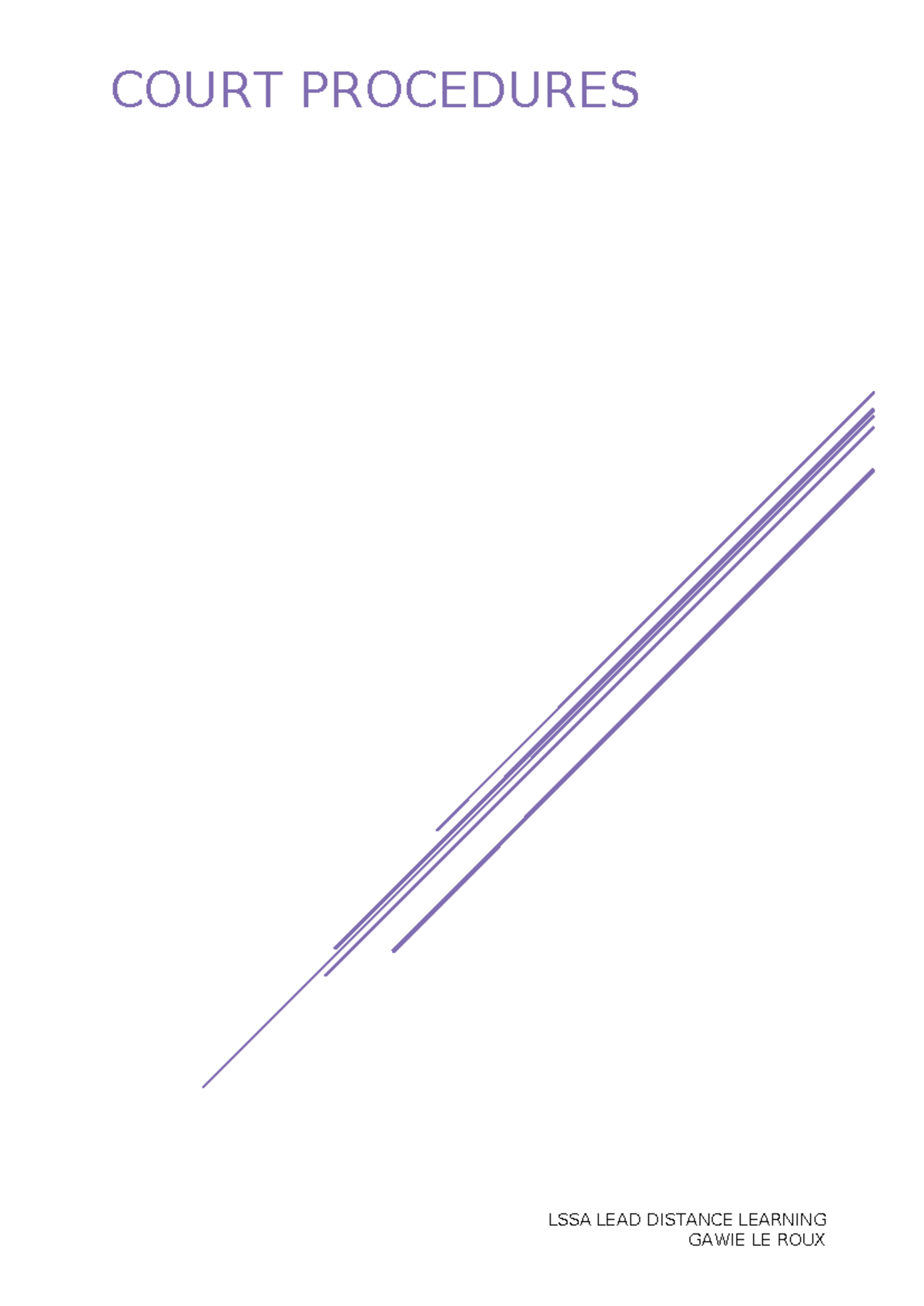 CORE Notes - Court Procedures Overview and Application Steps - Studocu