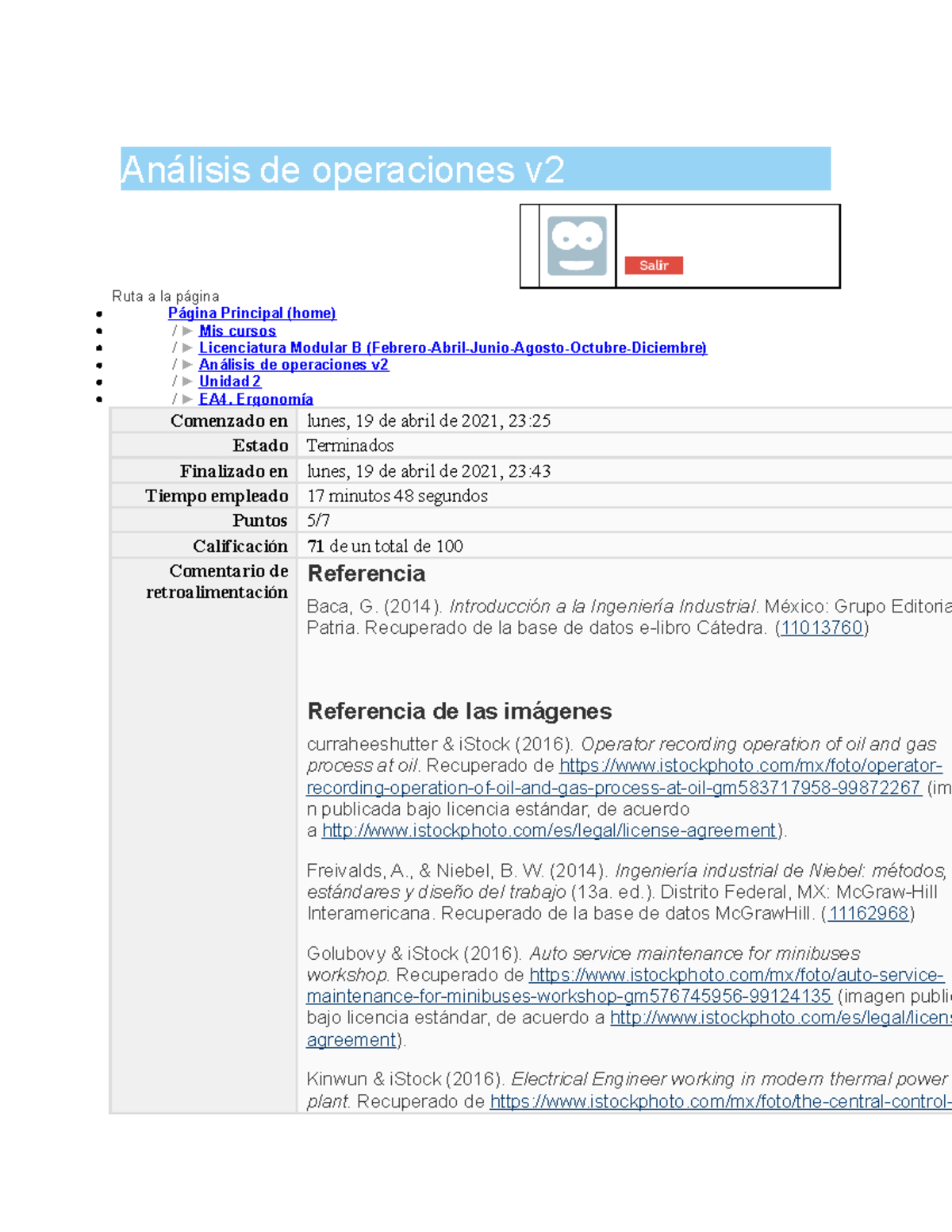 EA4. Ergonomía - ok.......... - Análisis de operaciones v Elizabeth Gutierrez Ortiz 19004798 ...