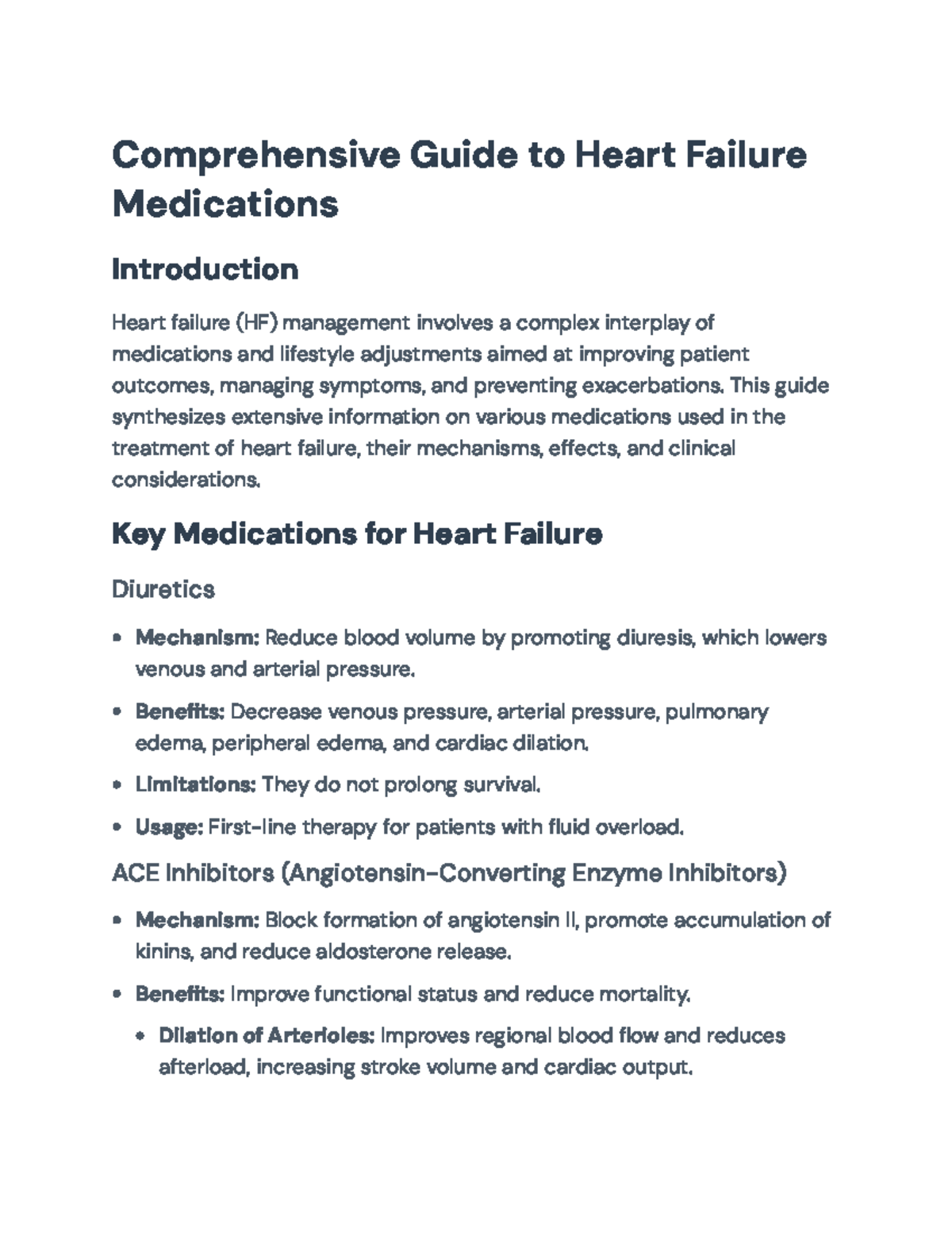 Comprehensive Guide to Heart Failure Medications and Management ...