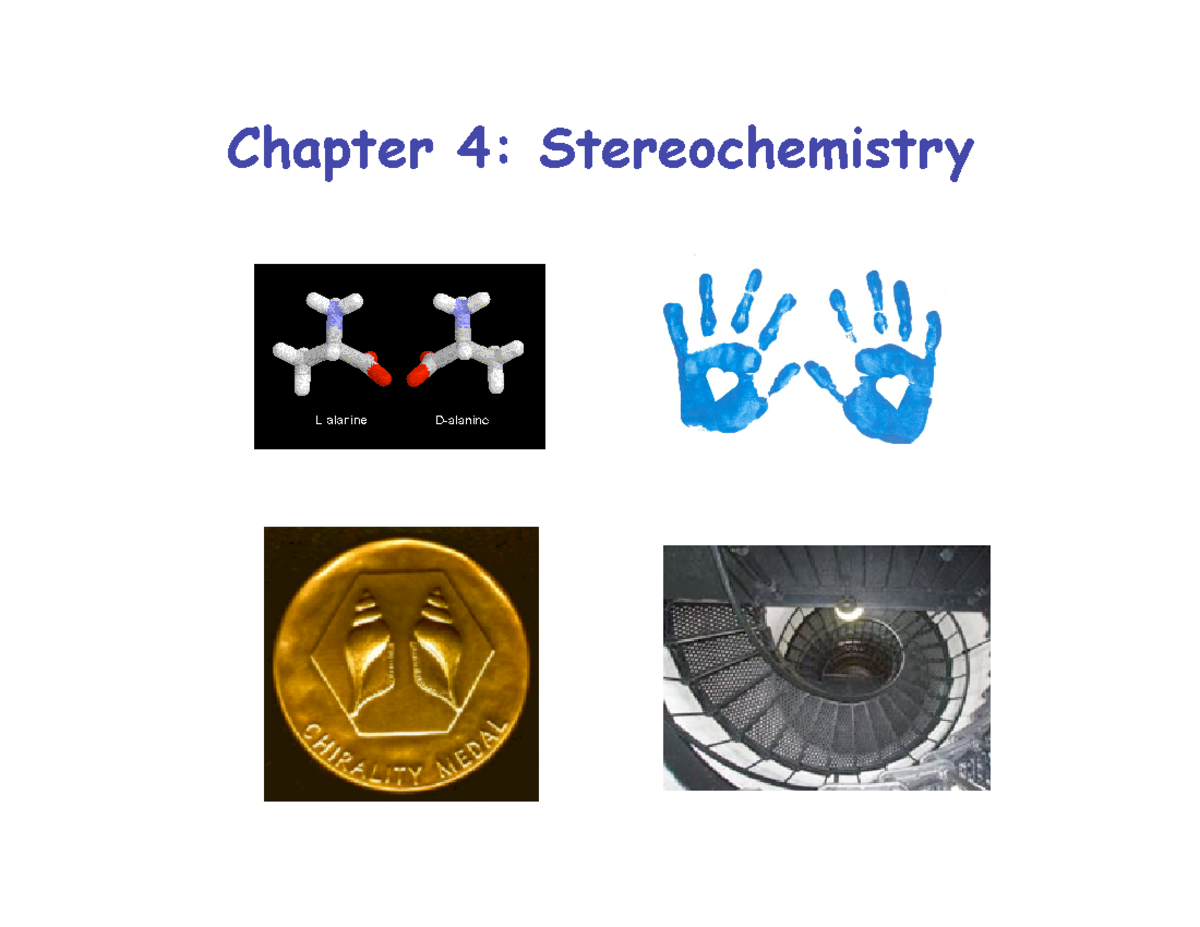Introduction to Stereochemistry - CH 4 Concepts & Applications - Studocu