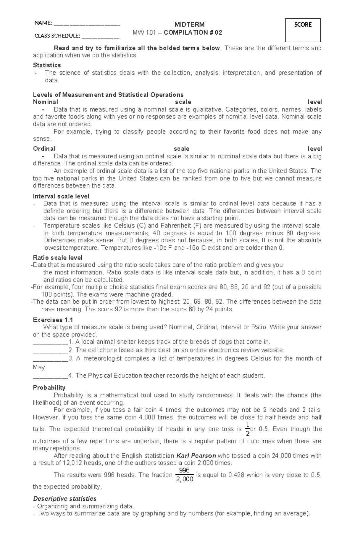 PMA Entrance Exam Mathematics Mock Exam Questions & Answers - Studocu