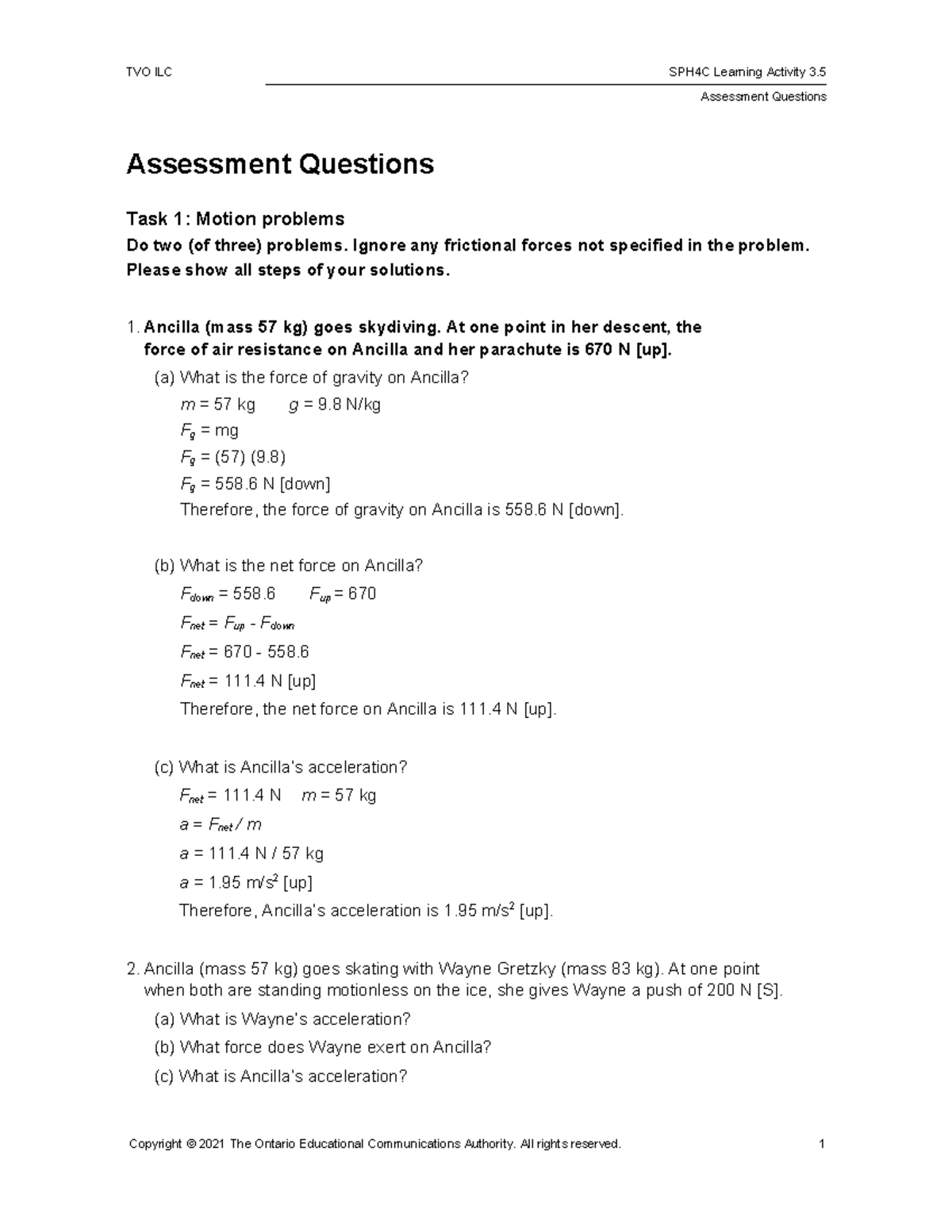 Physics 3 - Assignment: Motion, Energy, and Power Problems - Studocu