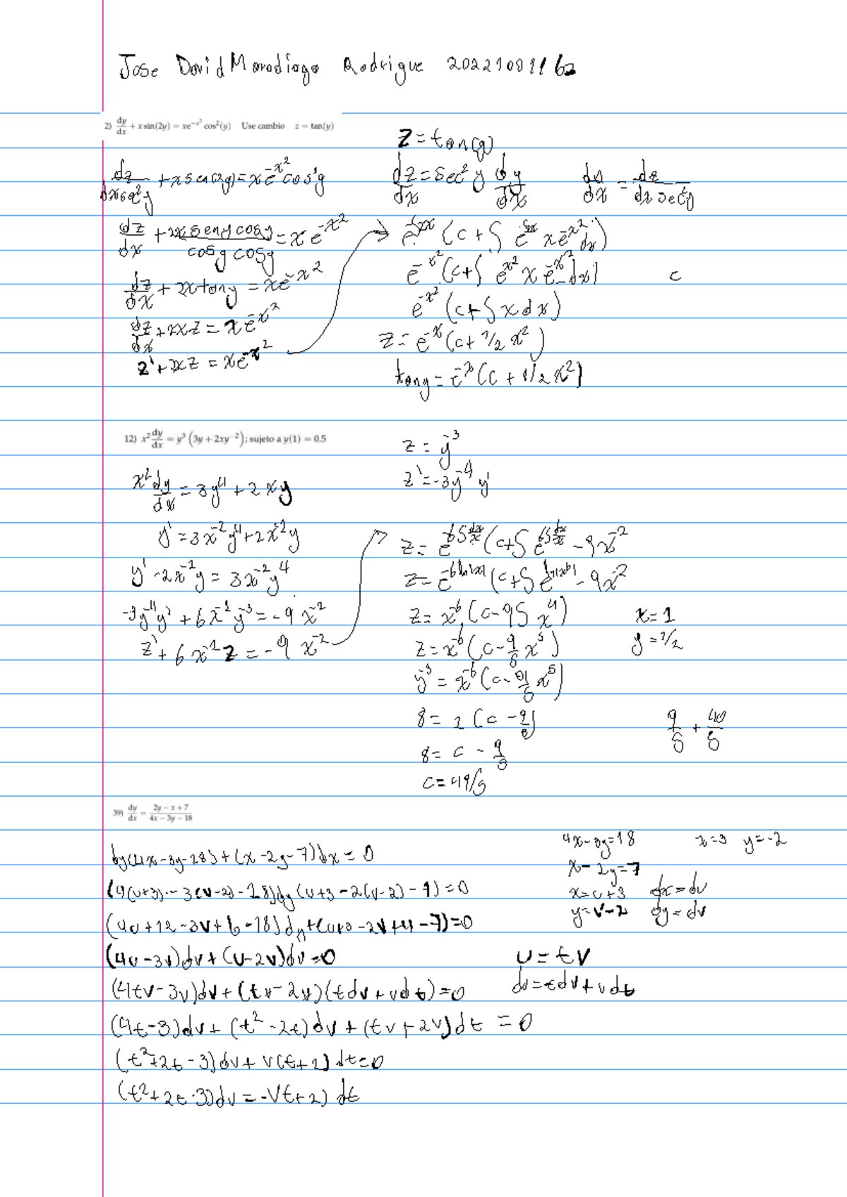 Ecua Dif - Tarea 202210011: Solving Differential Equations - Studocu