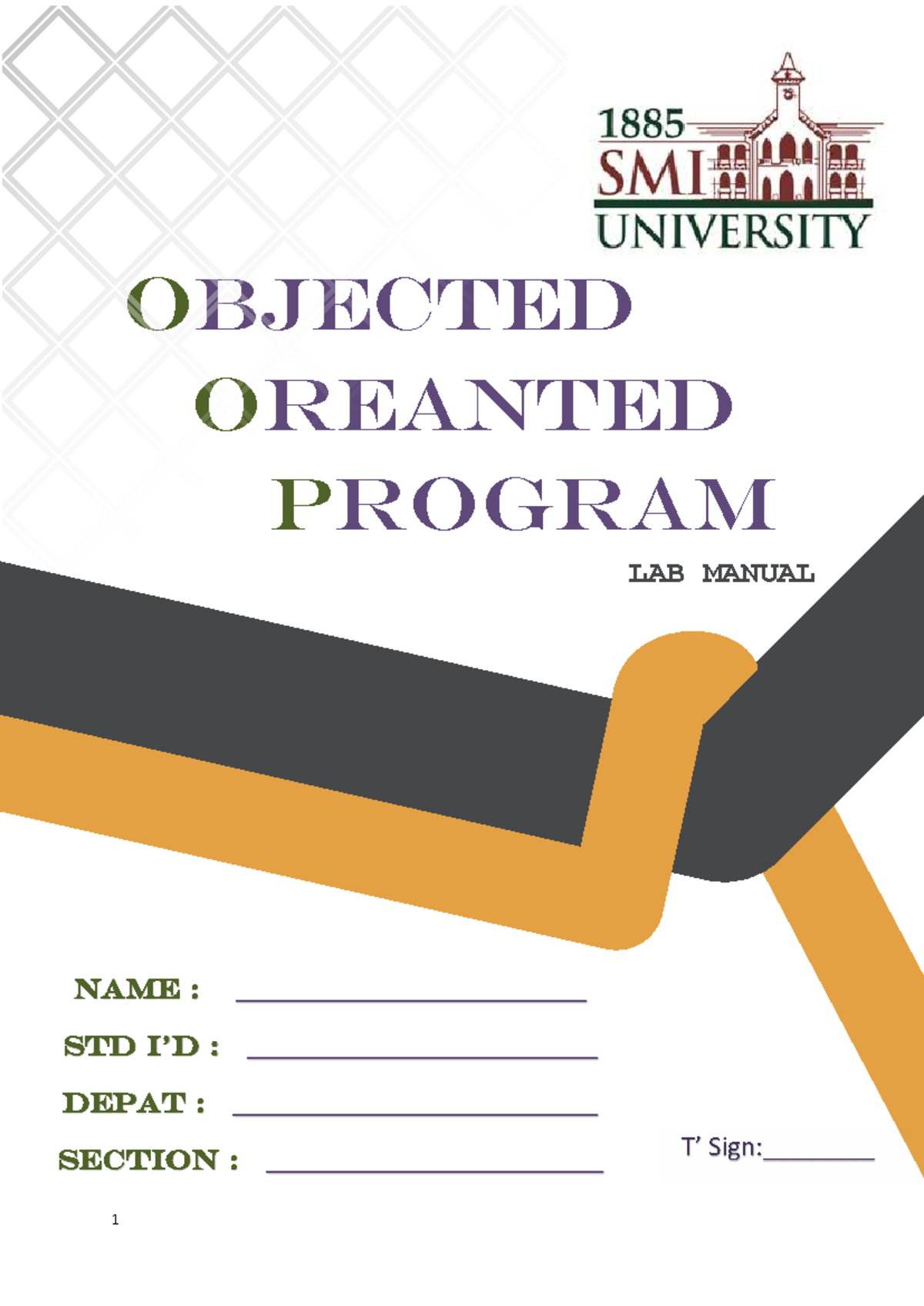 Final Lab Manual: Introduction to Visual Studio.NET (OOP) - Studocu