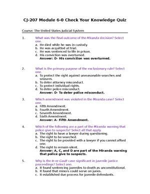 CJ 207 7-3 Quiz - Quiz for all of Module 7 - CJ-207 7-3 Module Seven ...