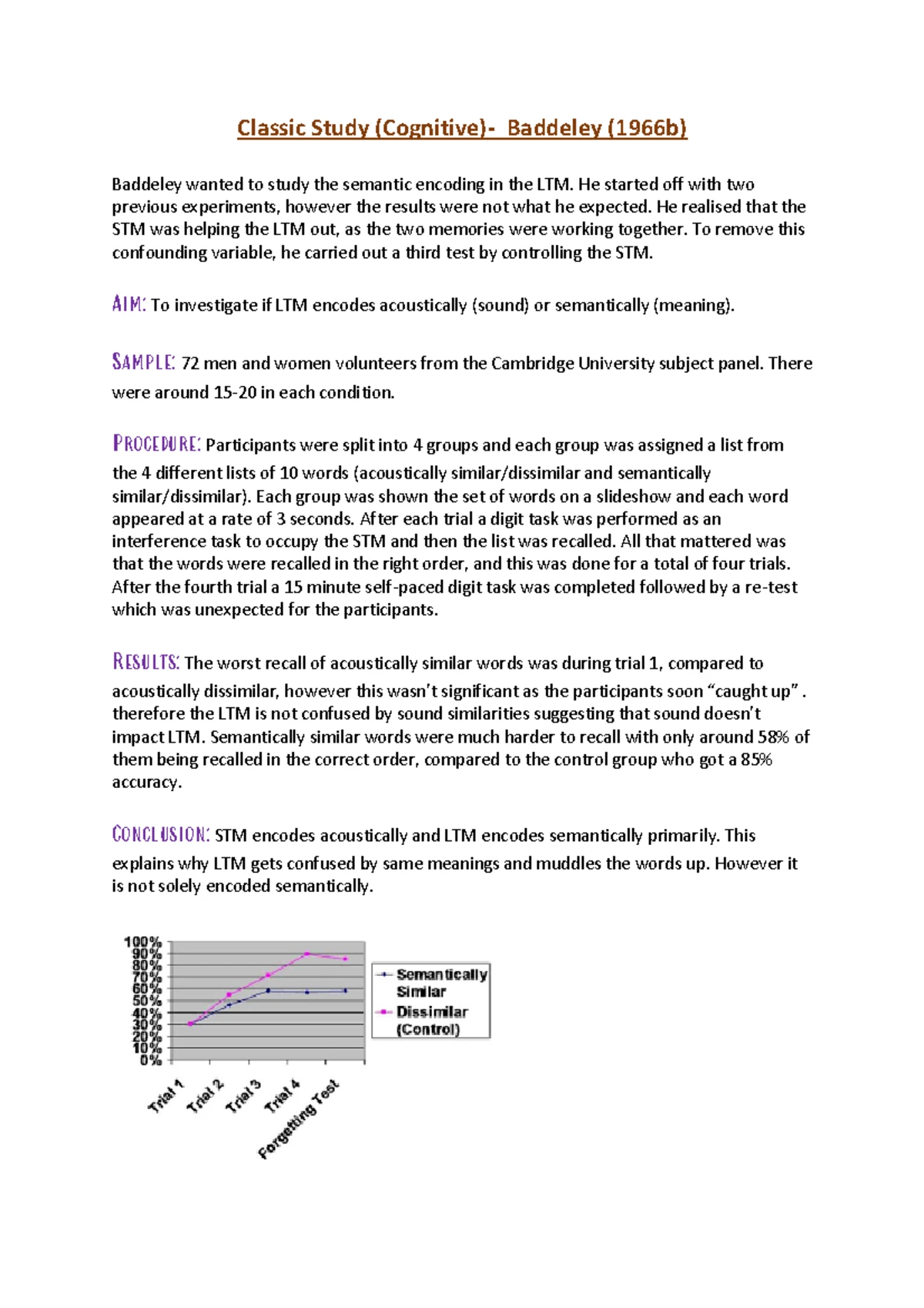 Bandura et al. (1961) Summary Sheet - Study With Mehar - Study With ...