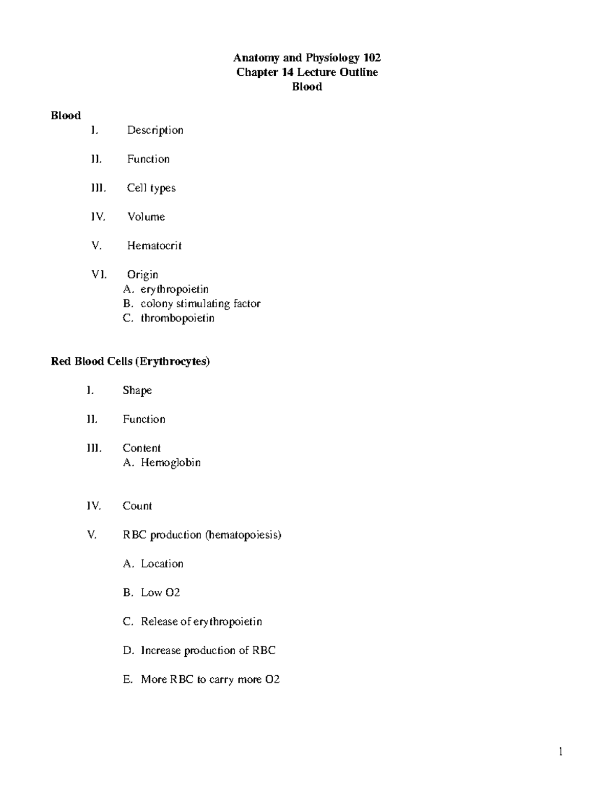 Chapter 14 - ch 14 - Anatomy and Physiology 102Chapter 14 Lecture ...
