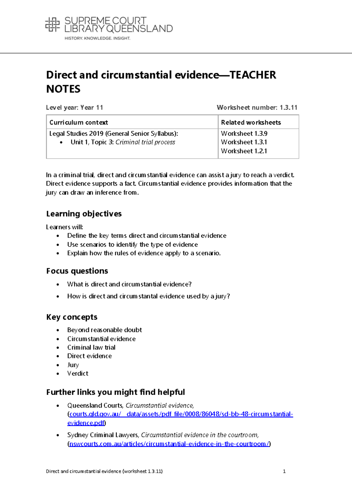 Direct and circumstantial evidence - 3) 1 Direct and circumstantial ...