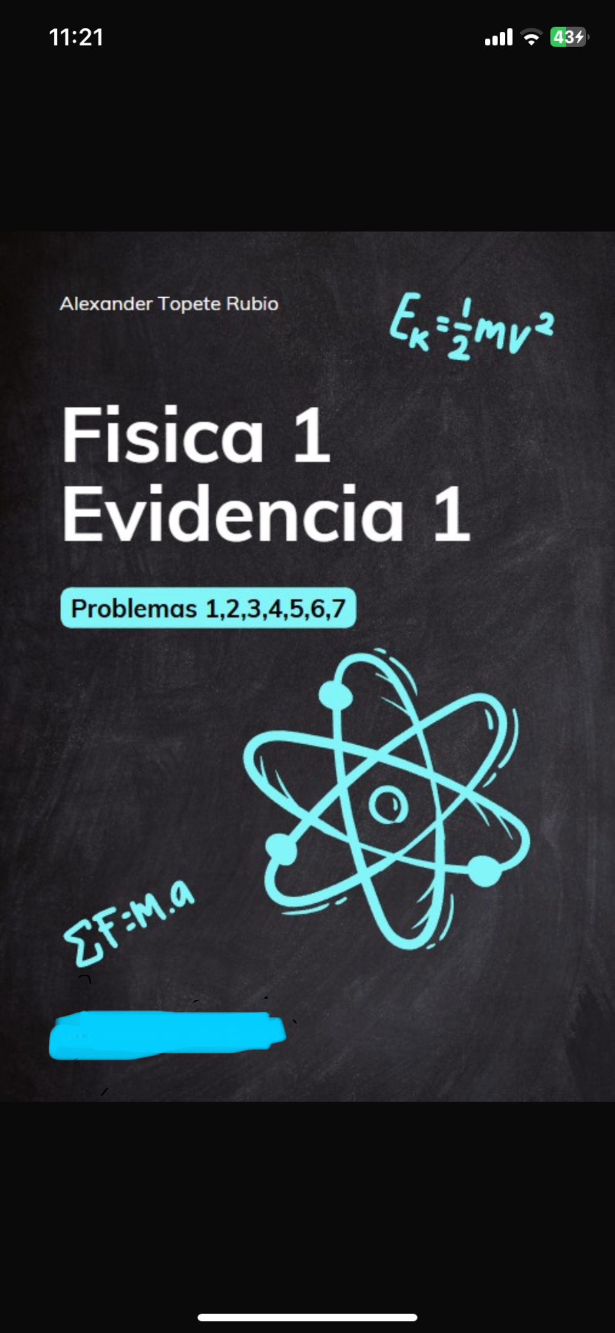 E1fisica 1 - Trabajo evidencia - a 434 11:21 Alexander Topete Rubio ...