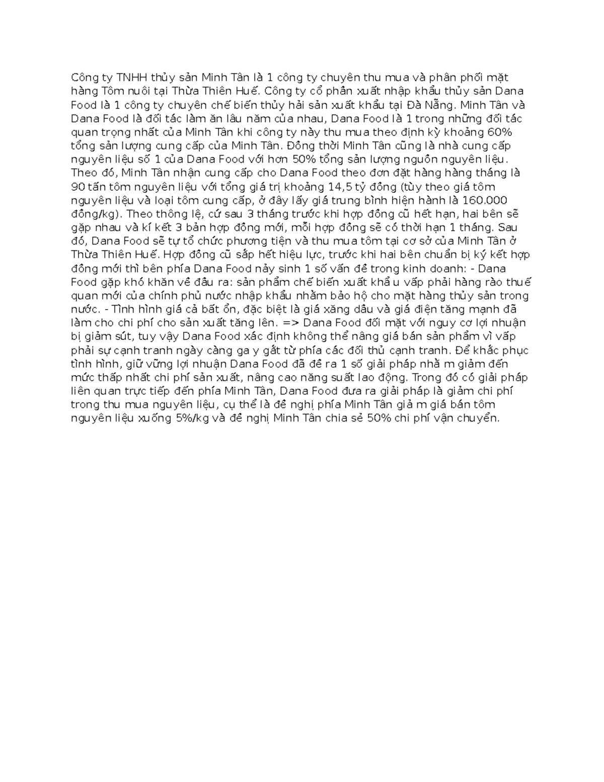 Thgd - thgd - Công ty TNHH thủy sản Minh Tân là 1 công ty chuyên thu ...