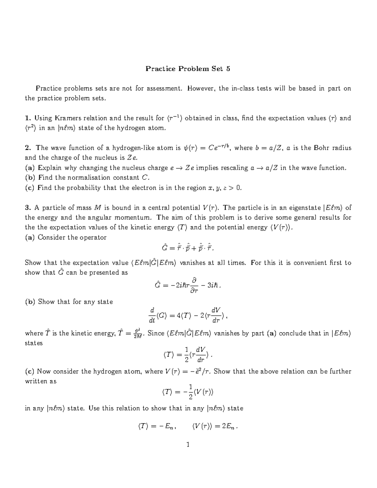 Problem Set 5 - Chapter 5 (Exam Content) - Studocu