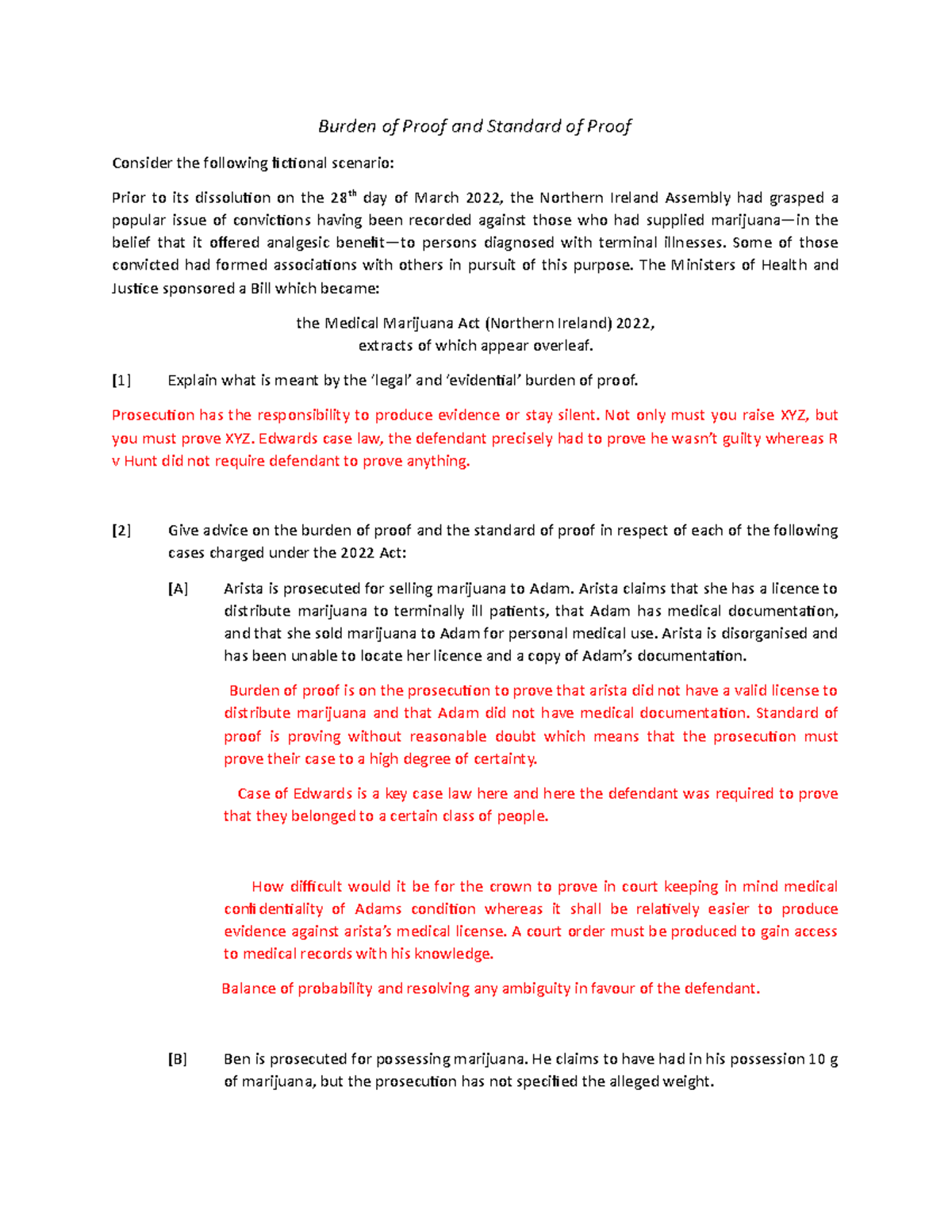 Burden and Standard of Proof Tutorial - Burden of Proof and Standard of ...