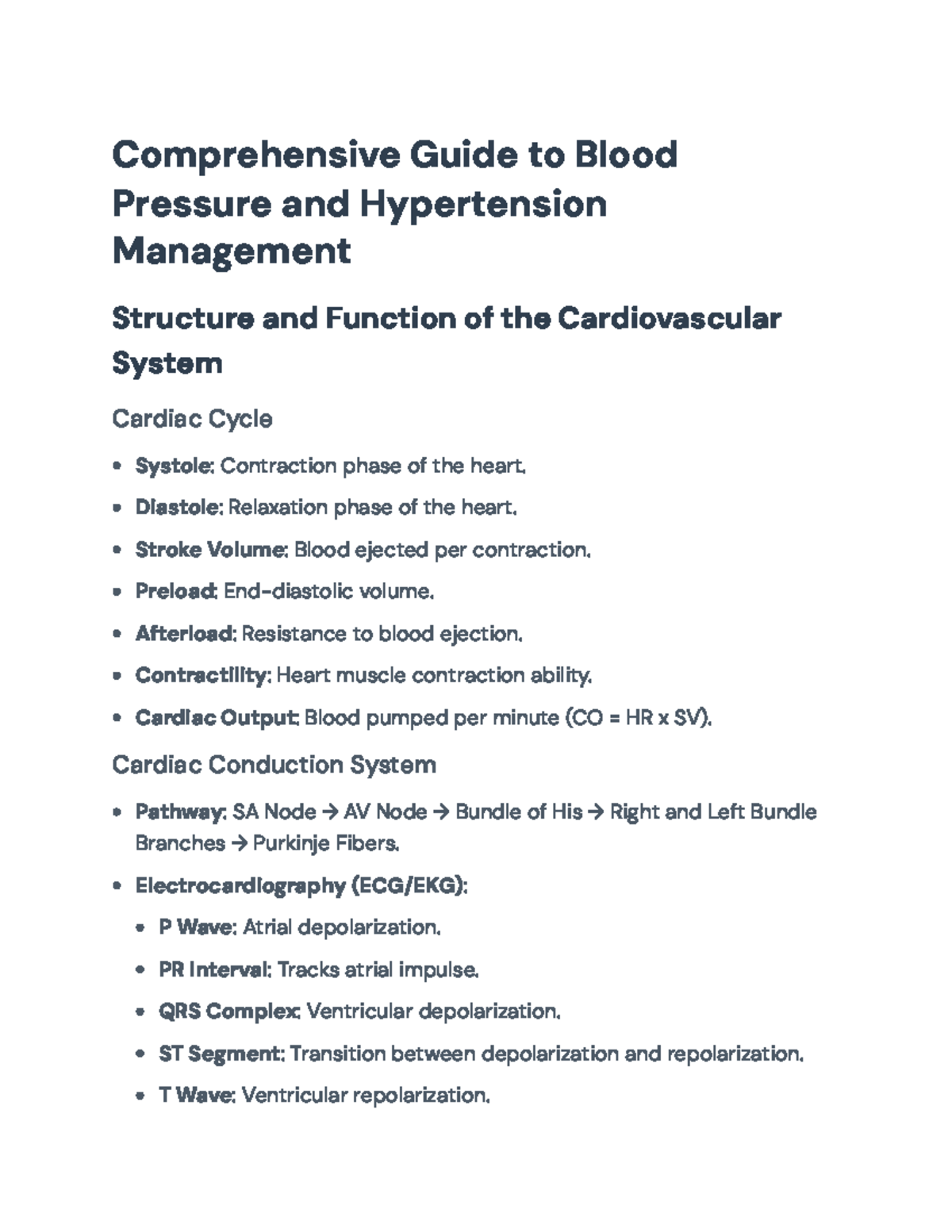 Hypertension Management Overview: A Comprehensive Guide (ME301 ...