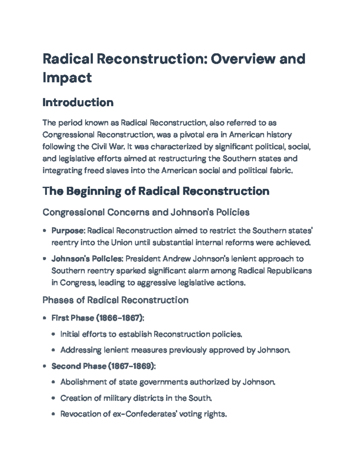 Radical Reconstruction: Key Phases and Impact Overview - Radical ...