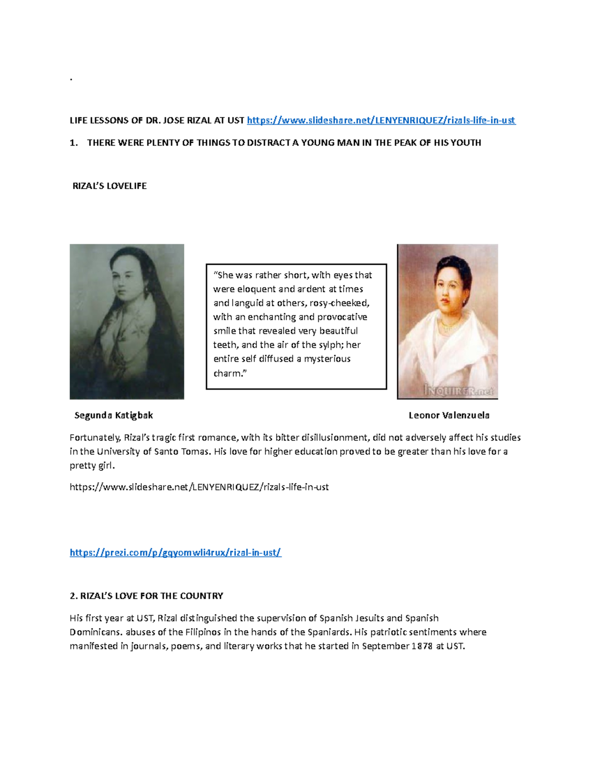 Life Lessons from Dr. Jose Rizal at UST - A Comprehensive Overview ...