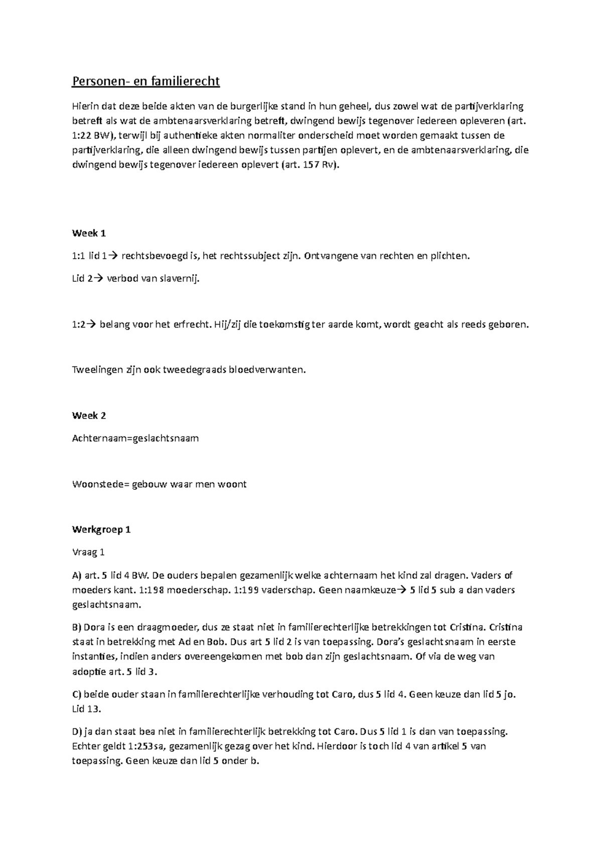 Personen- en familierecht met werkgroep uitwerkingen - Personen- en ...