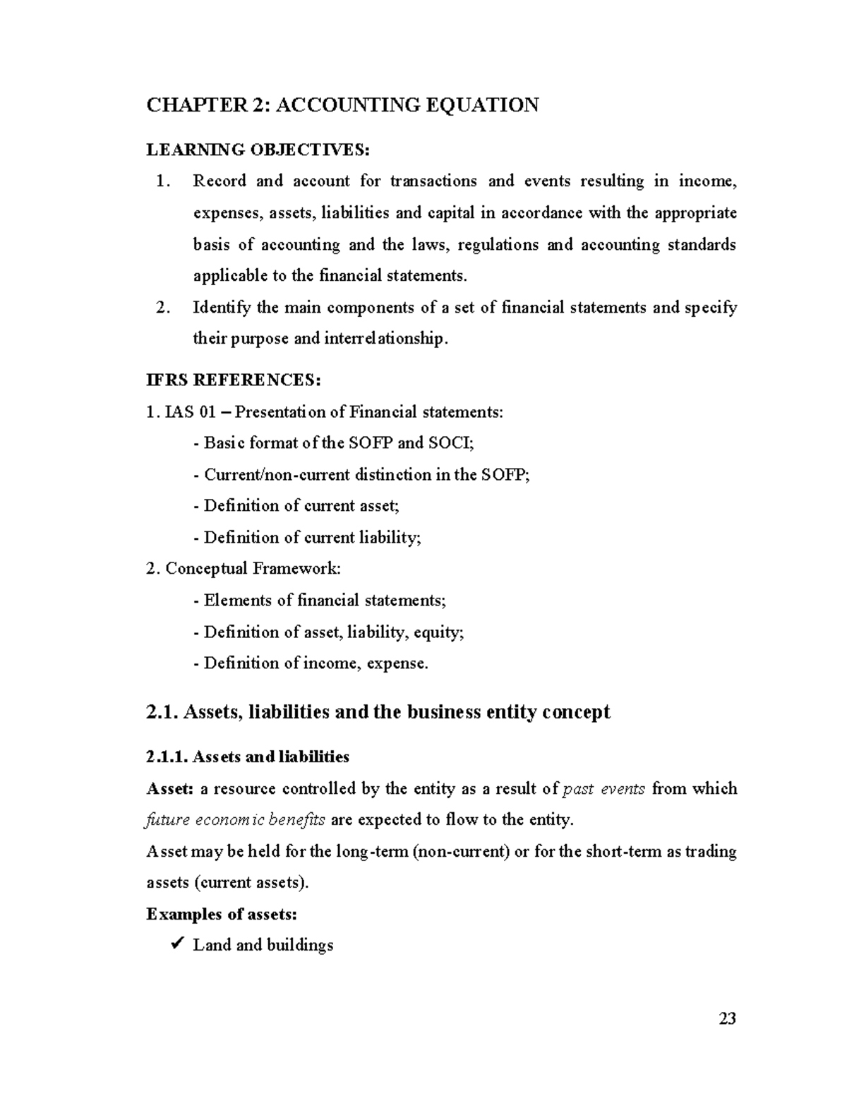 CHAPTER 2: ACCOUNTING EQUATION AND FINANCIAL STATEMENTS OVERVIEW - Studocu