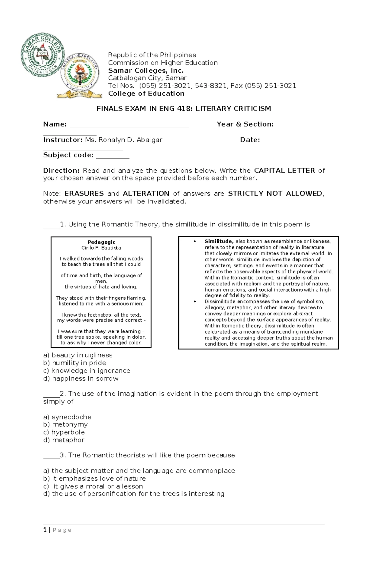 Mga Bahagi ng Computer - Worksheet sa ICT - Studocu