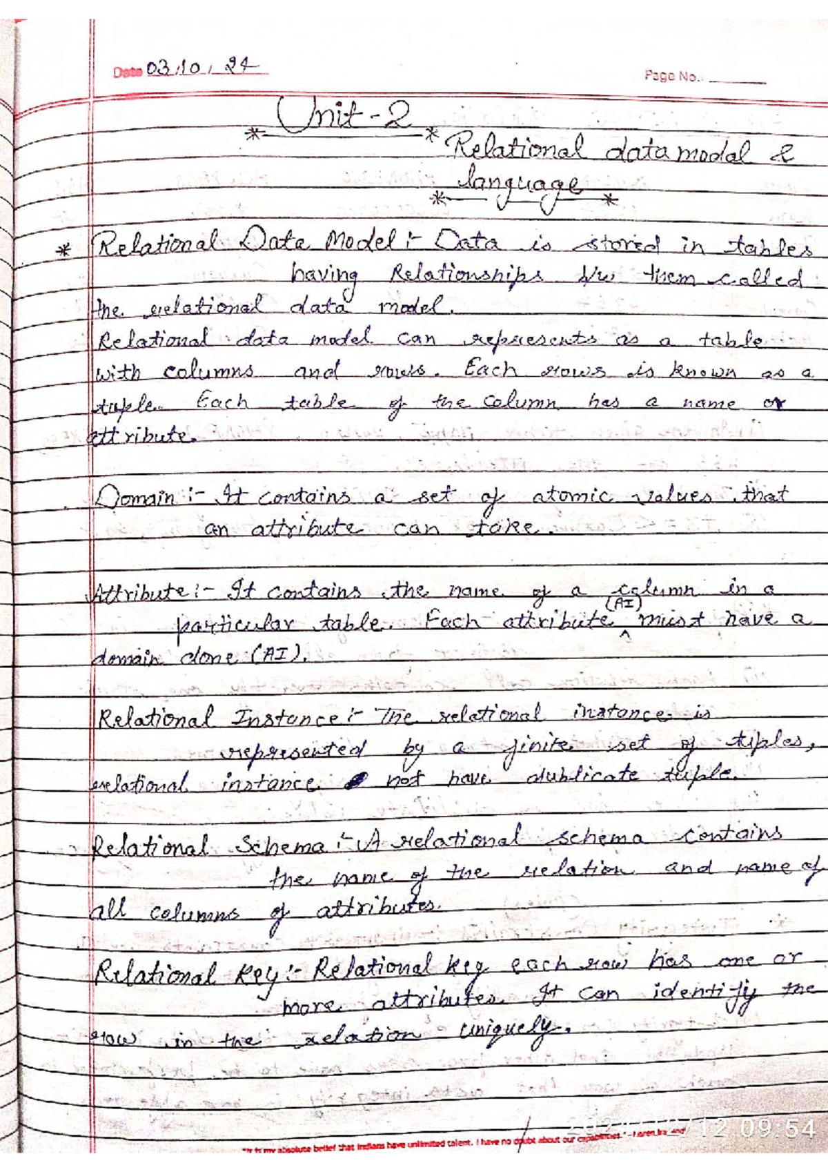 DBMS Unit 2 - Relational Data Model and SQL Concepts - Studocu