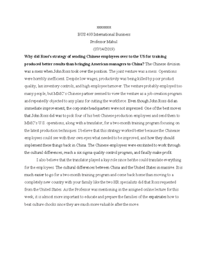 Case study #7 JCB in India (Hill & Hult, pages 392-93) - xxxxx BUS 493 ...