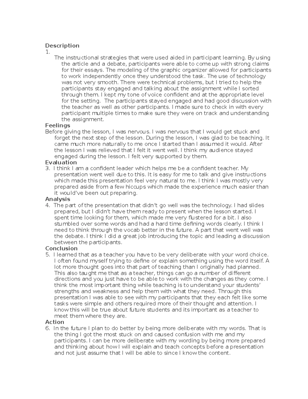 Task 5 - Task 5 - Task 5 Amanda Harris Curriculum, Instruction, and ...