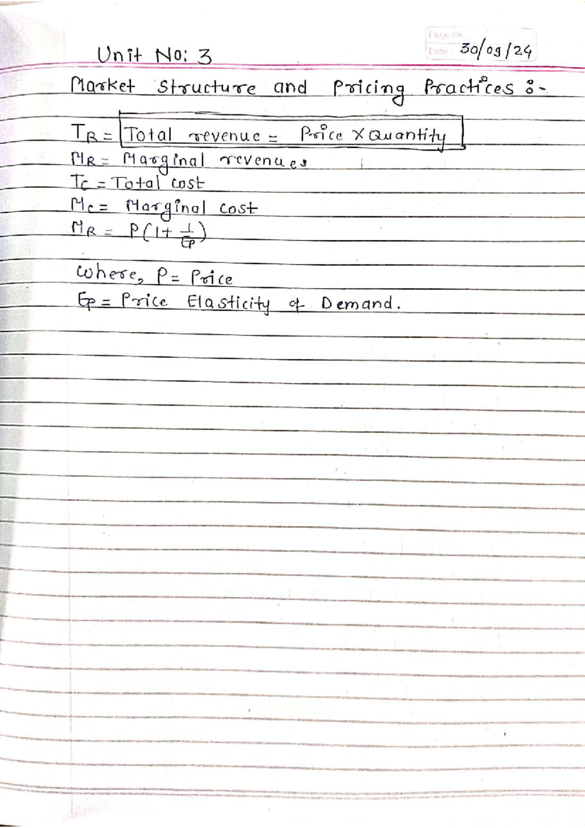 Unit 3 Economics: Market Structure and Pricing Practices Analysis - Studocu