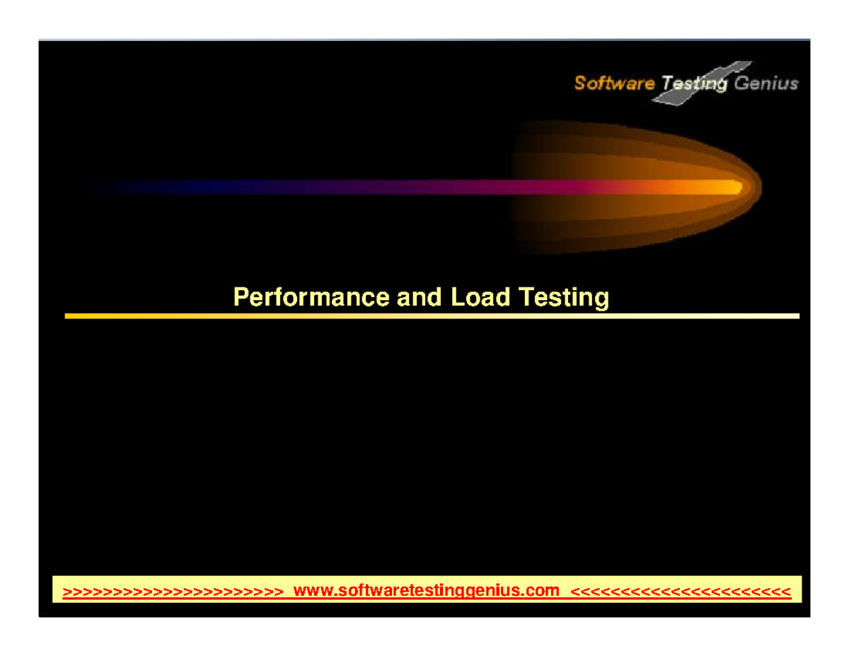 Perftest - load testing pdf - Performance and Load Testing Performance ...