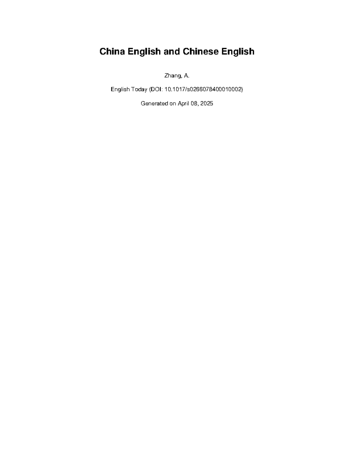 China English vs. Chinese English: A Comparative Study - Studocu