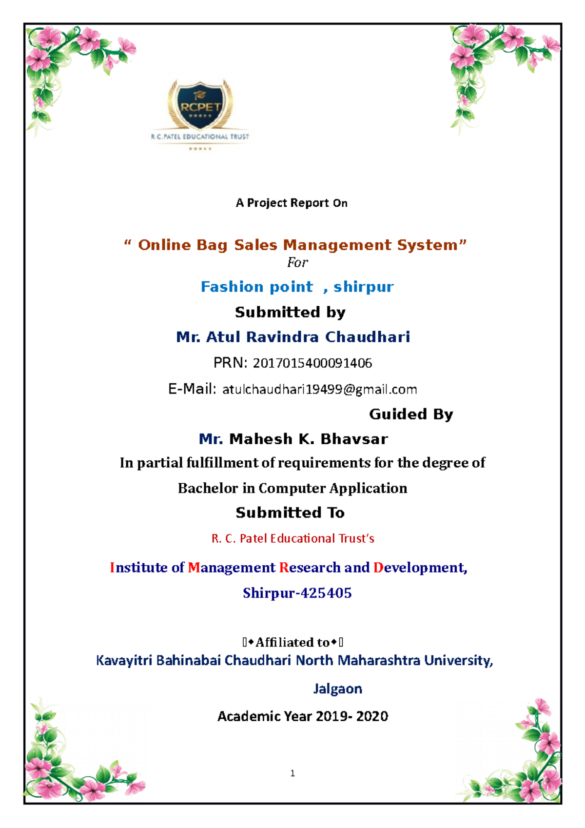 Online Bag Sales Management System Project Report for BCA - Studocu