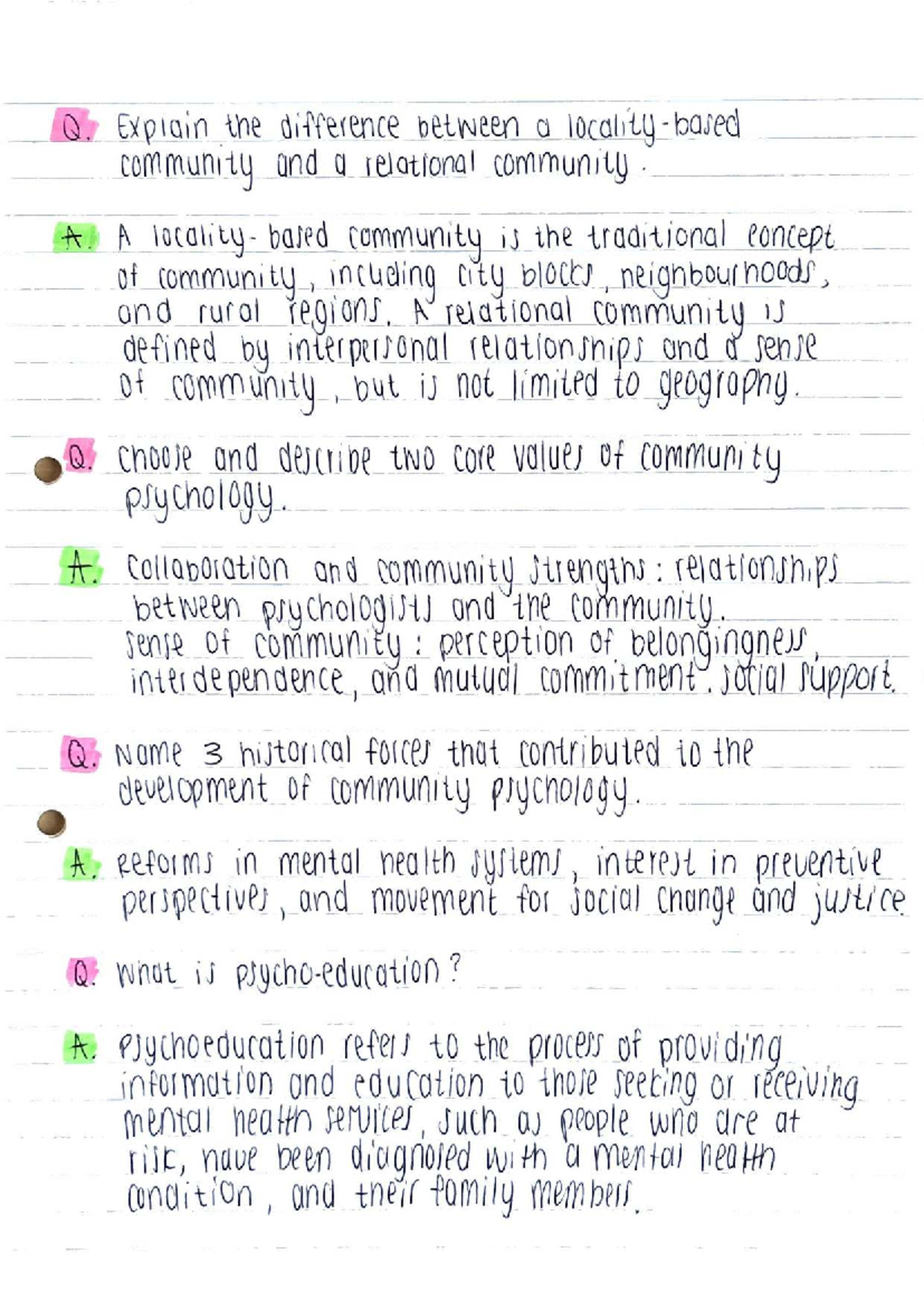 Community Psychology Practice Q&A: Core Values & Historical Forces ...