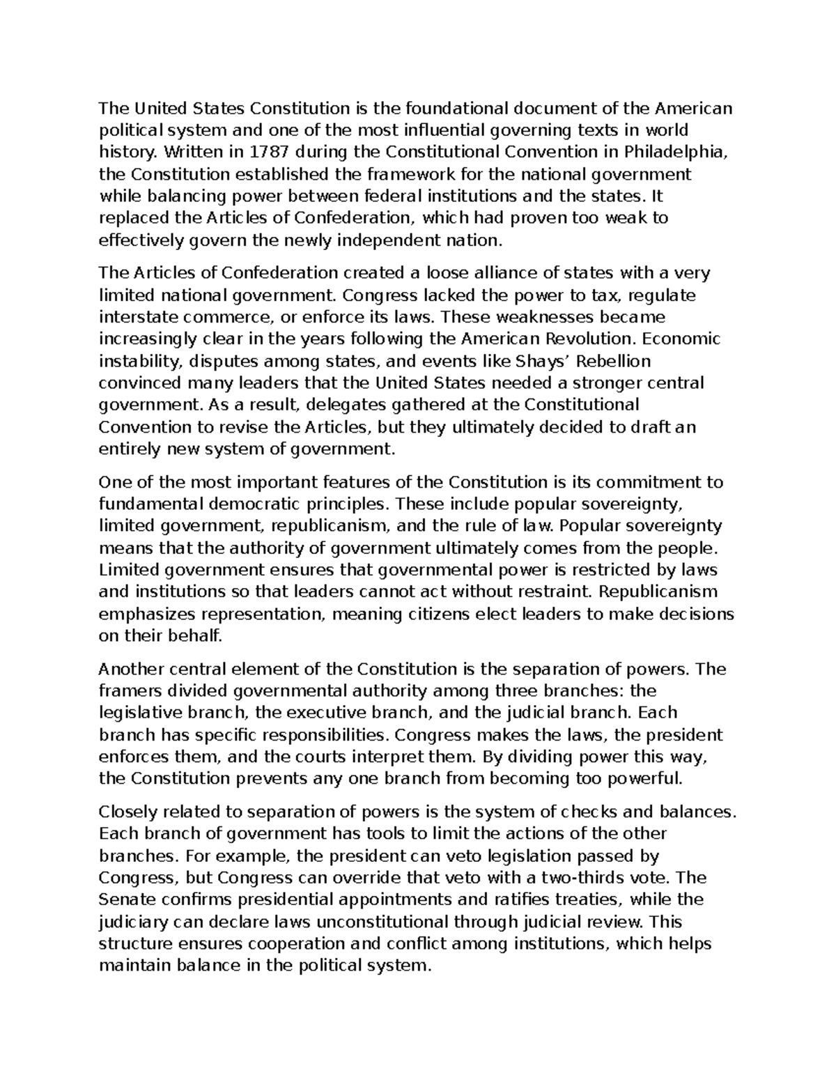 AP Government: Understanding the Foundations of the U.S. Constitution ...