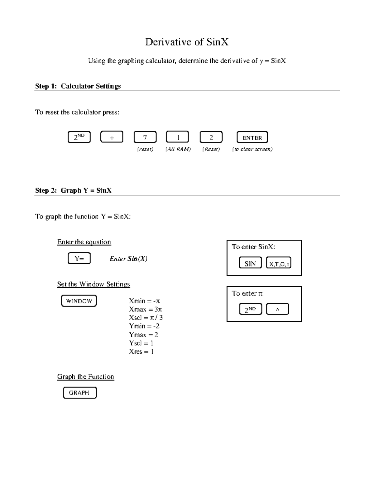 2-Derivative of Sin & Cos Investigation - Derivative of SinX Using the ...