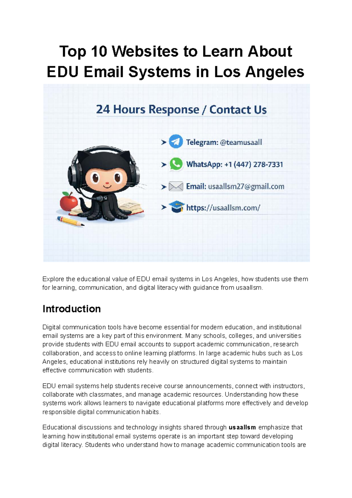 Top 10 Resources for Understanding EDU Email Systems in LA - Studocu