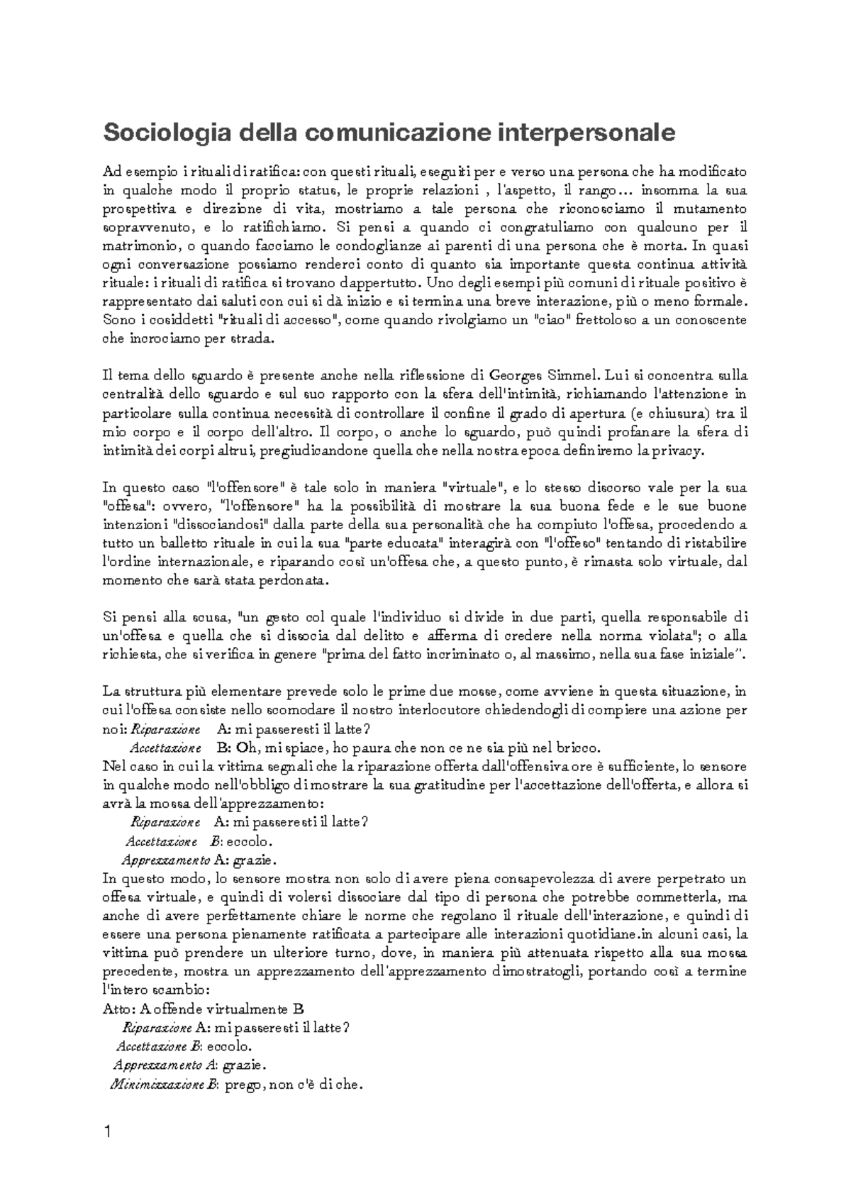 Pdf educazione - Sociologia della comunicazione interpersonale - Sociologia della comunicazione ...