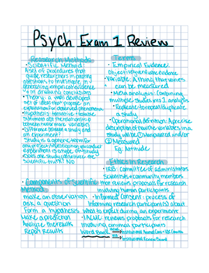 PSY 202 PRE- Lecture Notes - Week 2 Pretest Correct Answers in bold ...