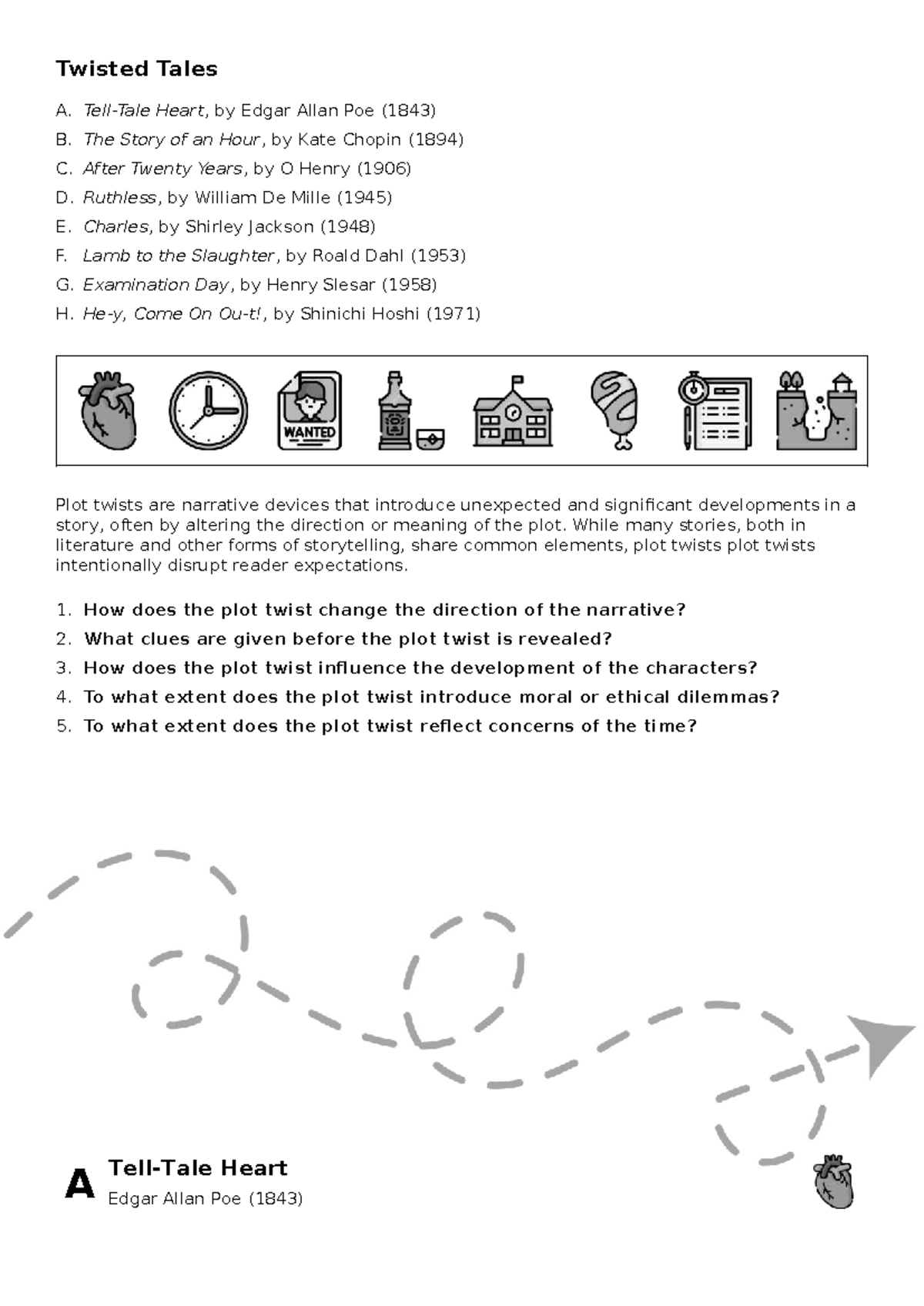 Twisted Tales Anthology: Analyzing Plot Twists in Literature - Studocu