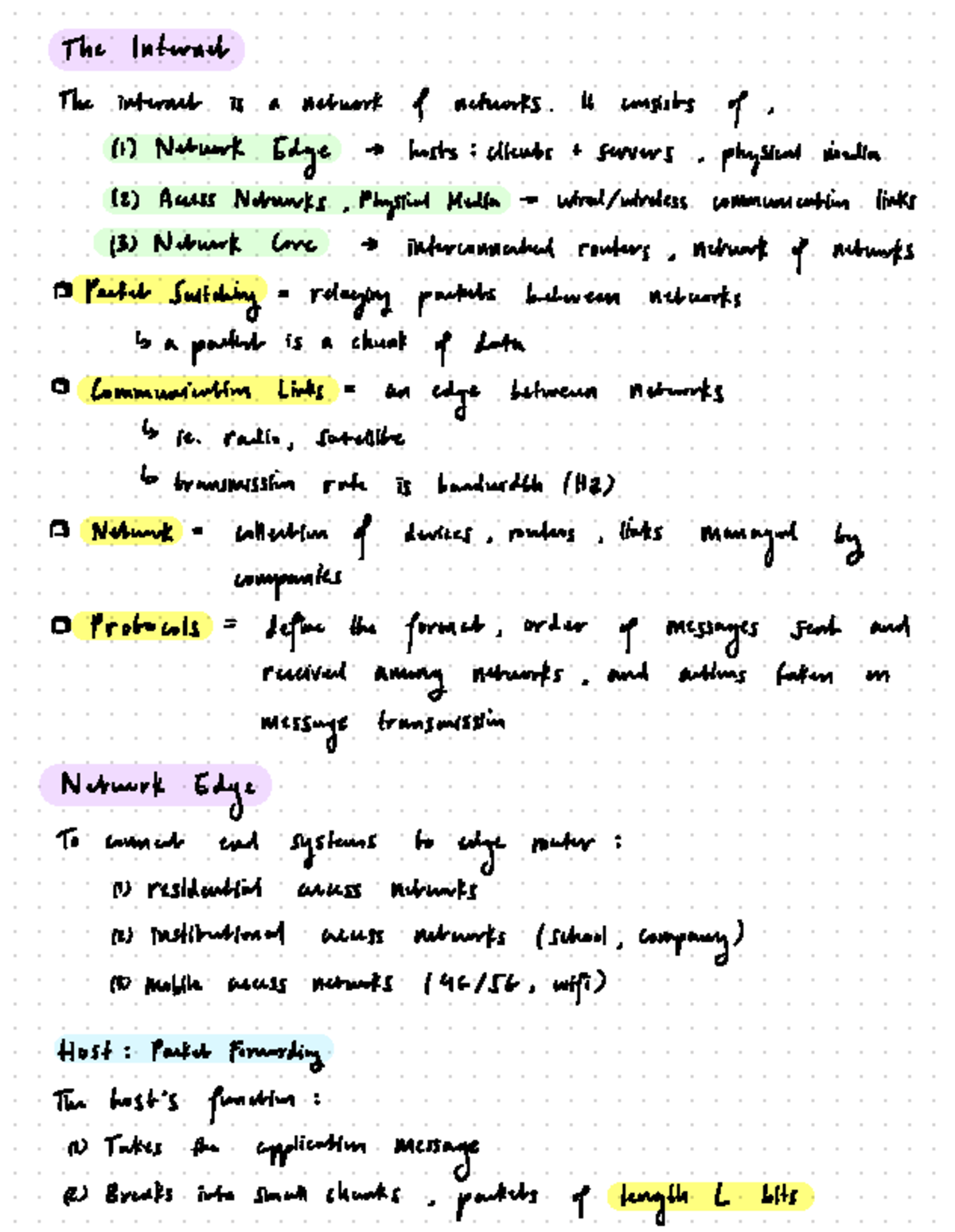 Chapter 1 Introduction - The Internet The internet is a network of networks . 16 consists of ...