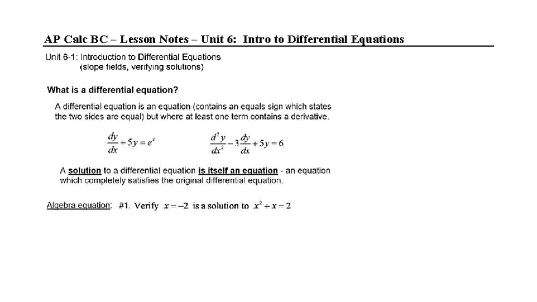Apcalcbc studentnotes unit6 blank - AP Calc BC – Lesson Notes – Unit 6 ...