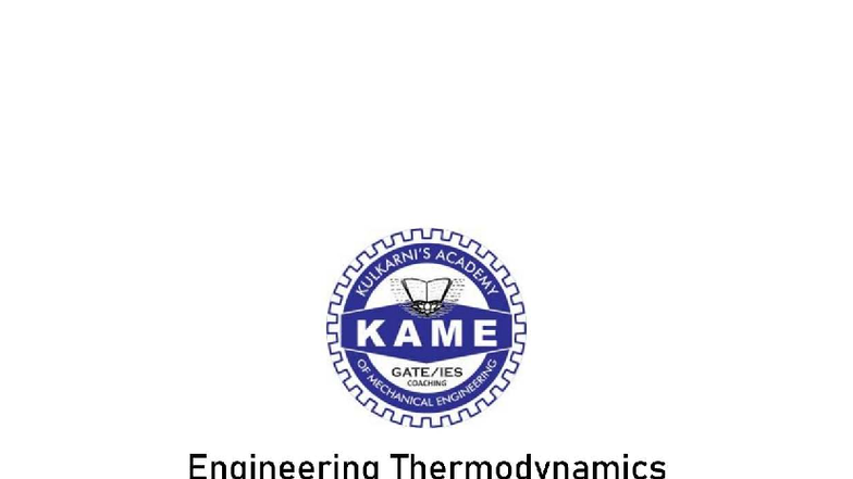 Basic Thermodynamics Notes for GATE 1 ESE 1 by Mr. Praveen Kulkarni ...
