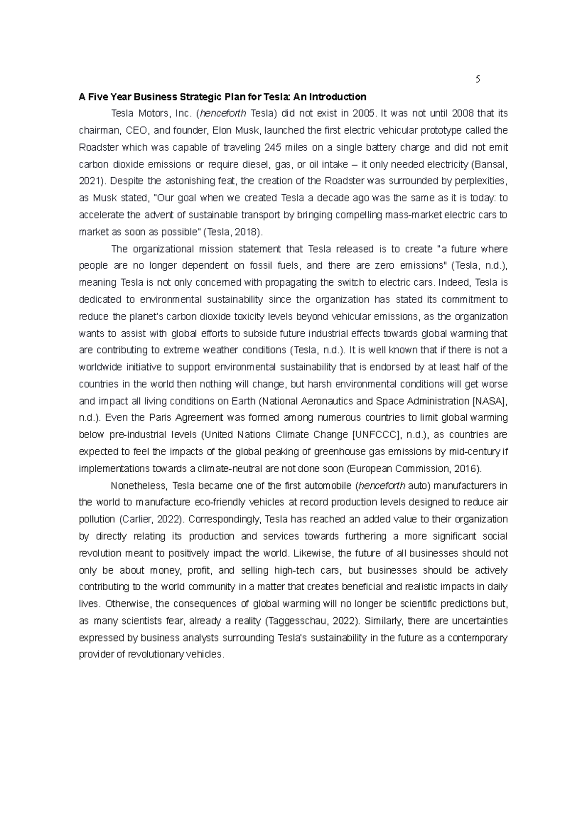 5A Strategic Business Plan for Tesla: SWOT & Future Goals Analysis ...