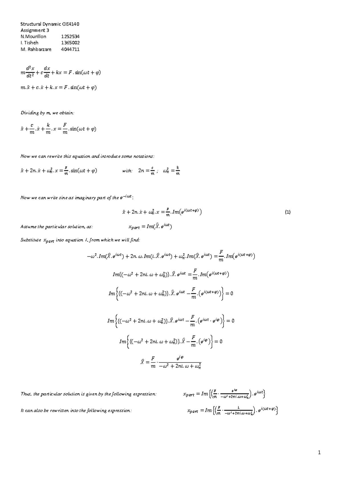 Practicum - Assignment 3: Insights into Structural Dynamics - Studeersnel