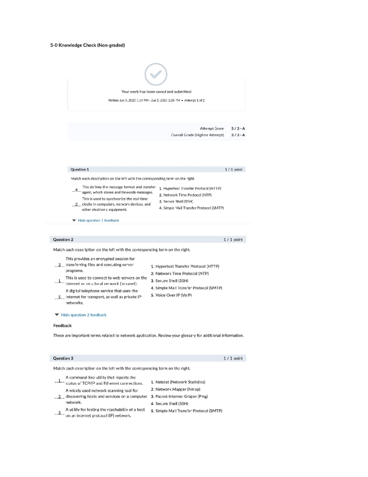 CYB 230 Knowledge Check: Network Application Terms Quiz - Studocu