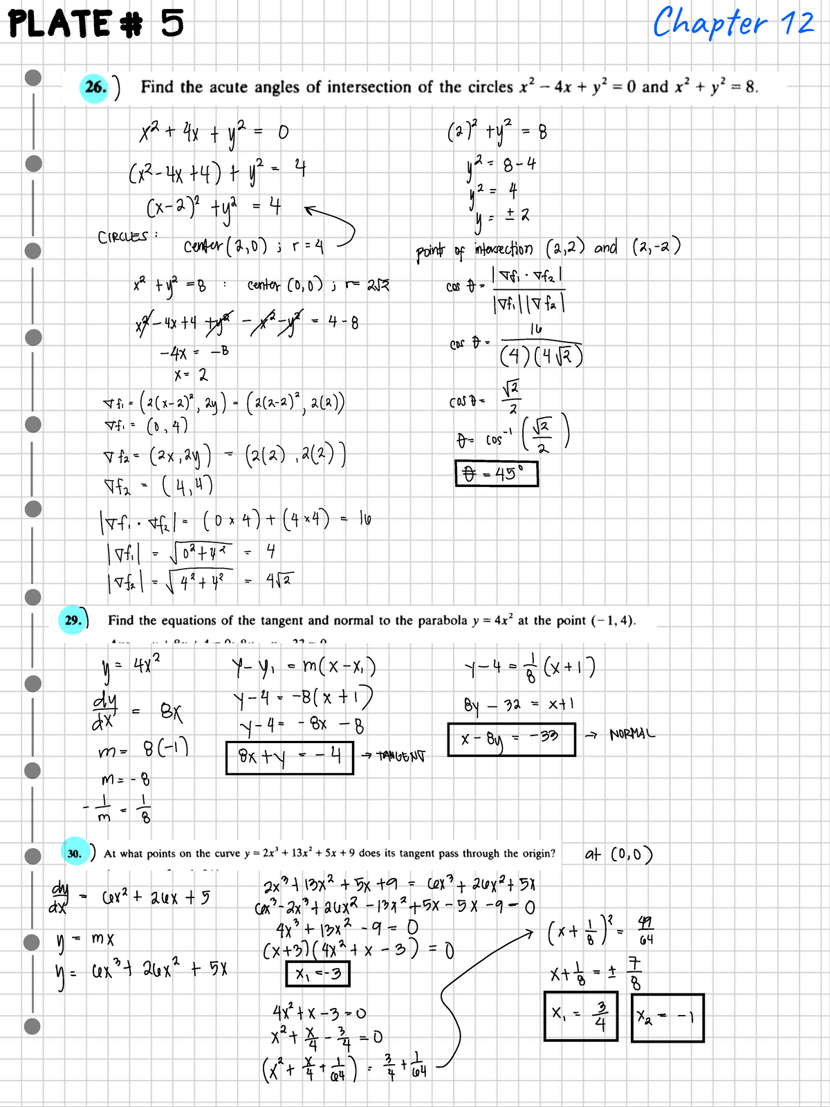 PLATE 5: Chapter 12 - Acute Angles of Circle Intersections - Studocu