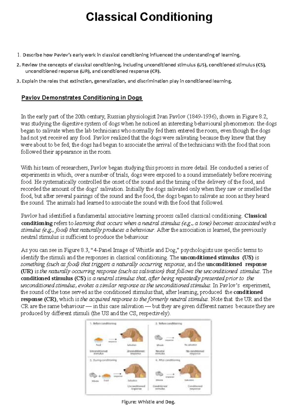 Classical & Operant Conditioning: Key Concepts and Learning Objectives ...