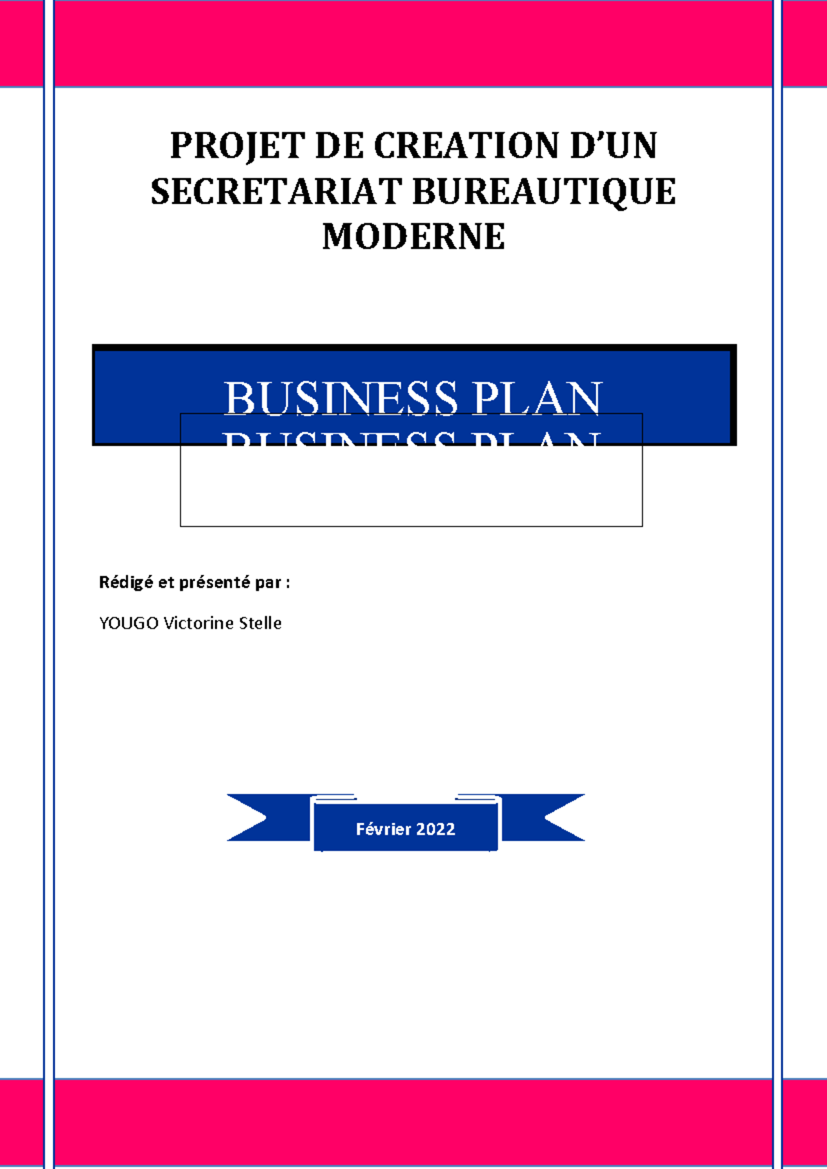 644733191 - Business Plan pour un Secrétariat Bureautique Moderne - Studocu