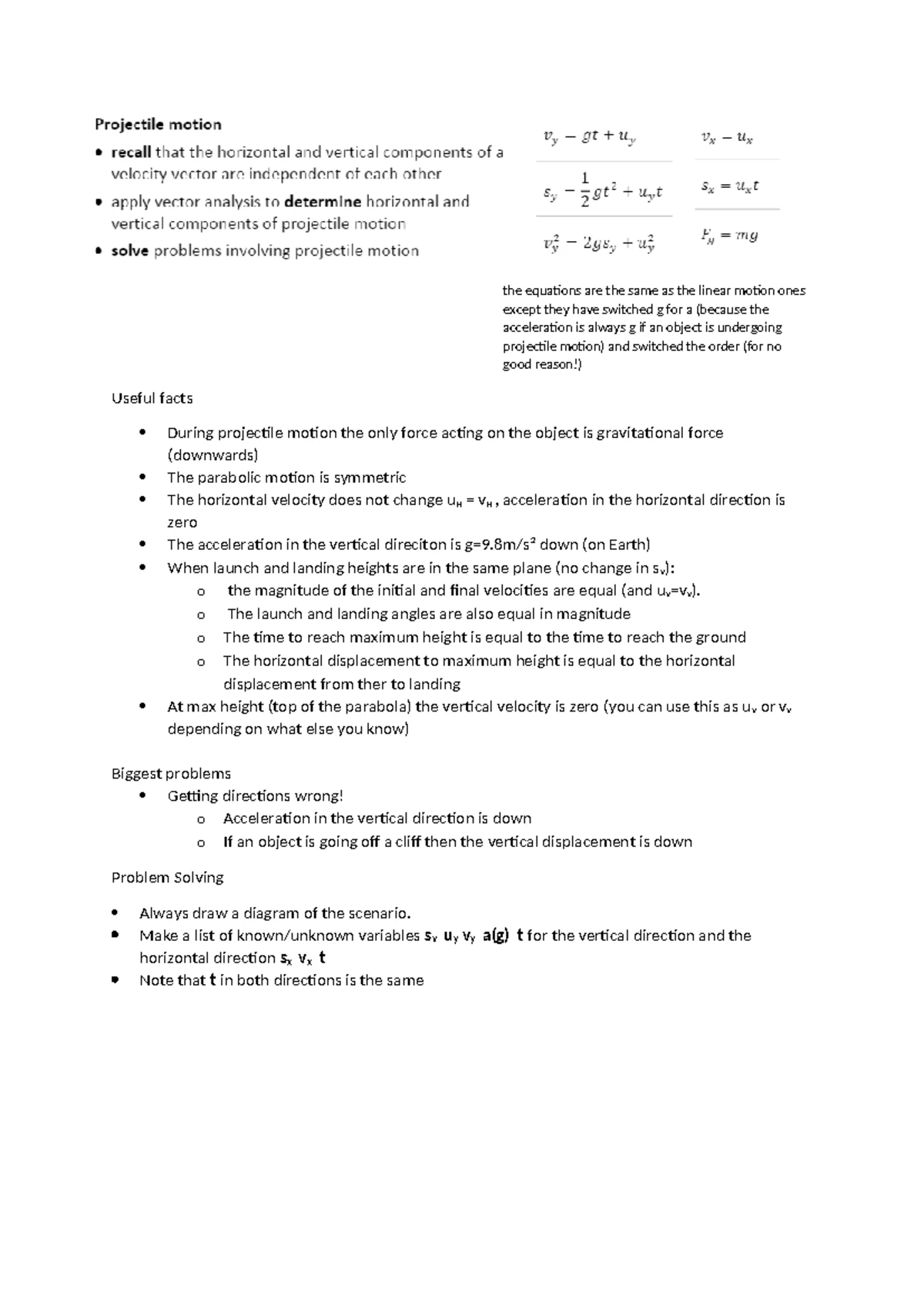 Orbits Review Sheet - BGGS PHYSICS (Key Concepts & Formulas) - Studocu