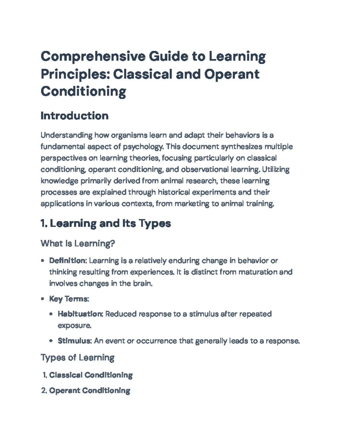Comprehensive Guide to Classical and Operant Conditioning Principles ...