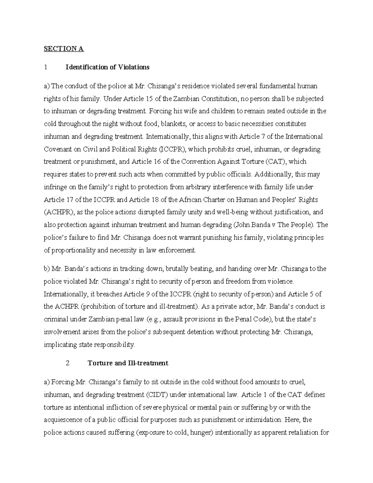 Human Rights Violations and Protections in Zambia: A Comprehensive ...